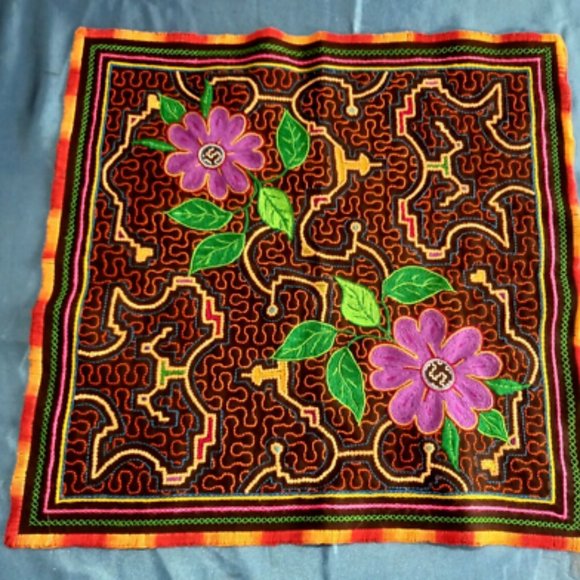 Wall Decor | Shipibo Altar Embroidered By Hand Ayahuasca Flower | Poshmark